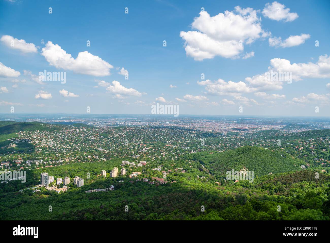View over Budapest, the capital of Hungary, from Elizabeth Lookout ...