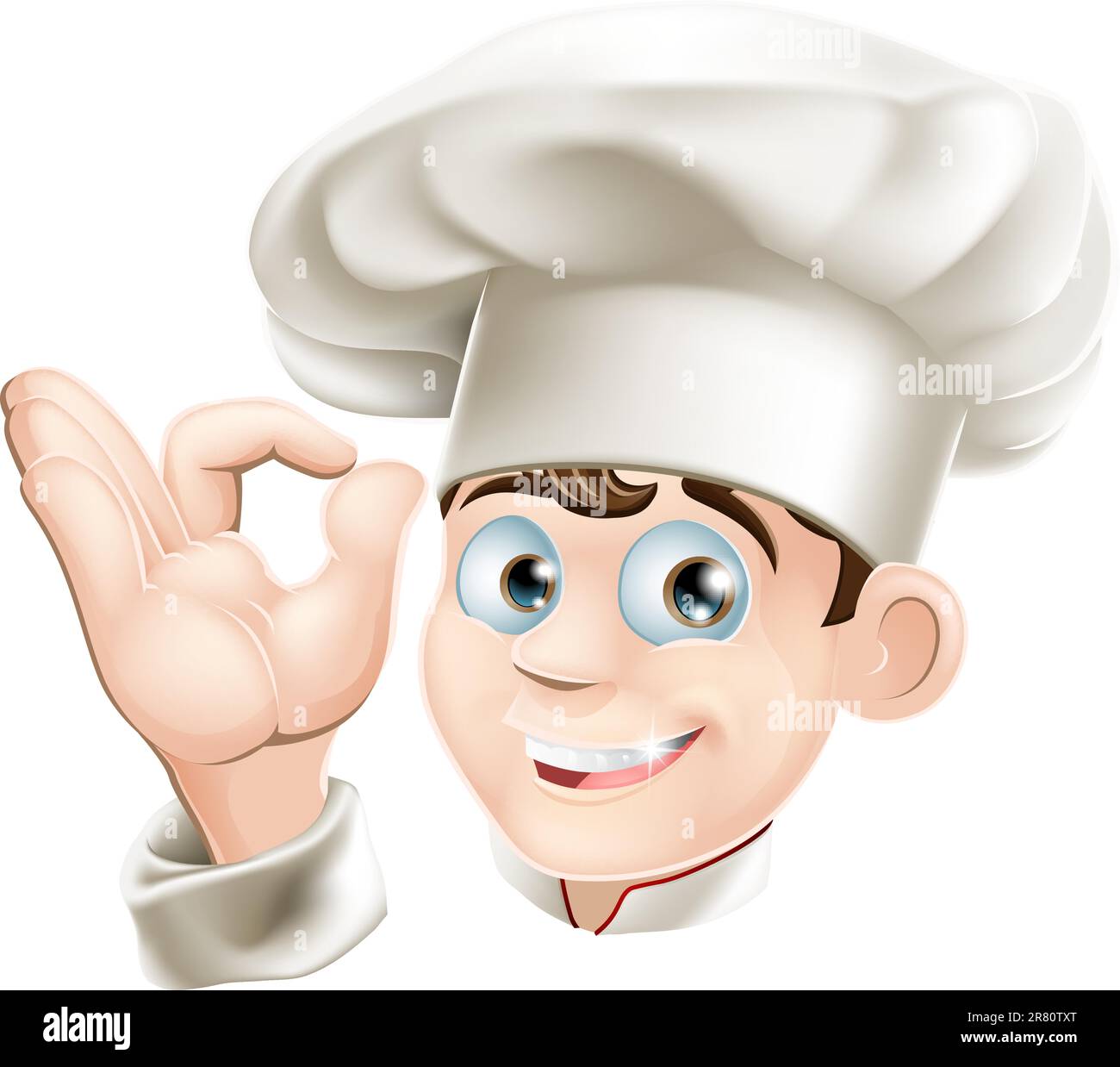 Illustration of a happy smiling cartoon chef in a chef hat Stock Vector ...