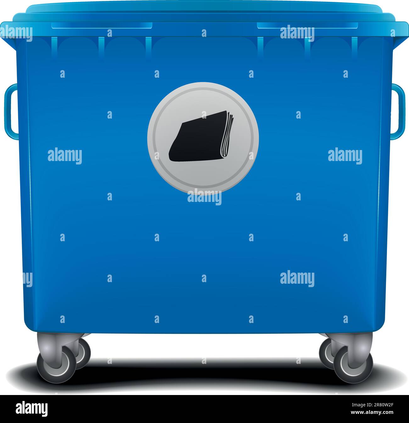 Recycle symbol blue background Stock Vector Images - Alamy