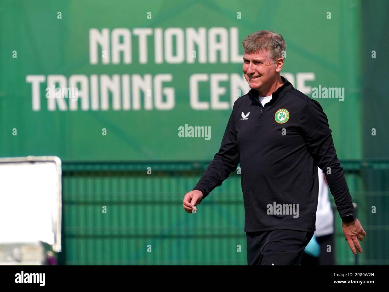 Republic of Ireland manager Stephen Kenny during a training session at ...