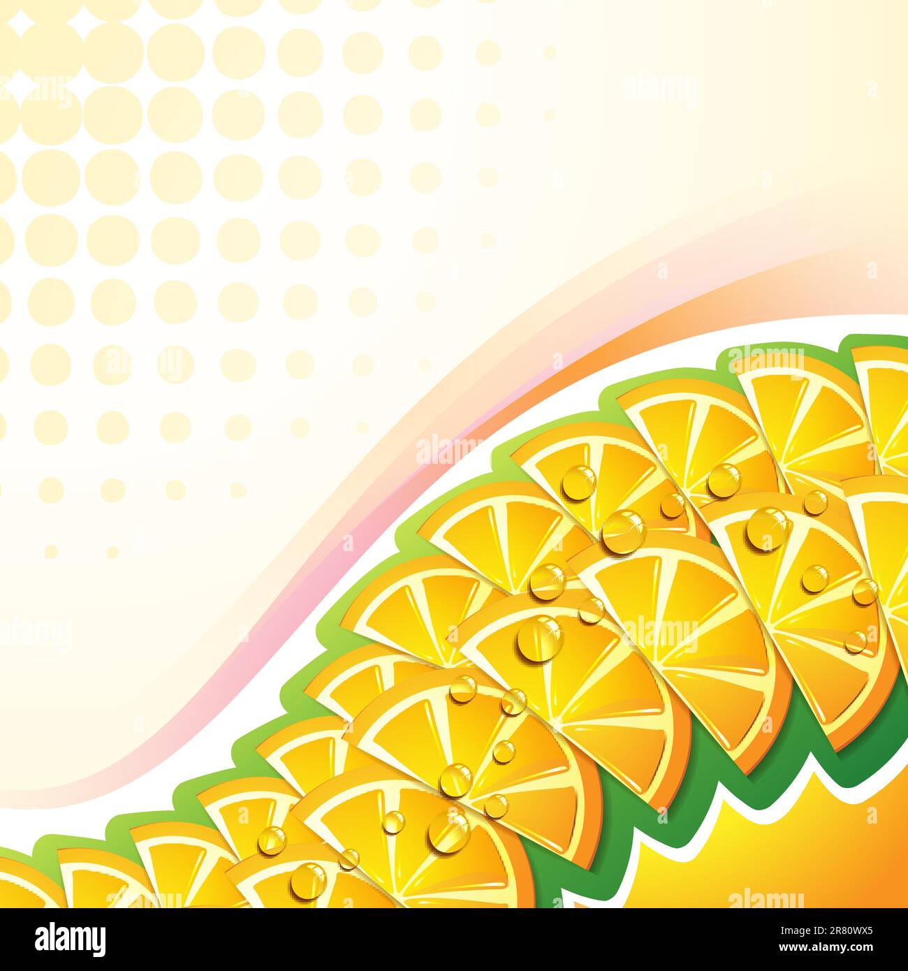 Fresh orange background slices Stock Vector Images - Alamy