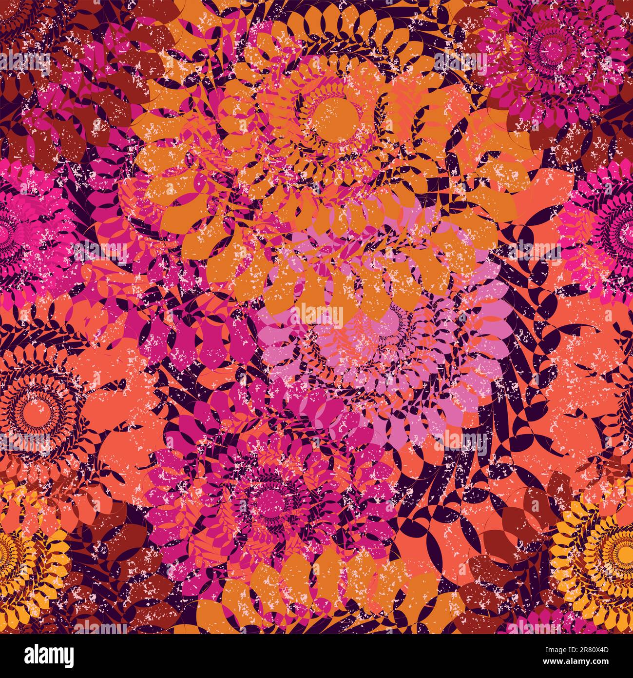 Seamless grunge abstract floral pattern wallpaper Stock Vector Image ...