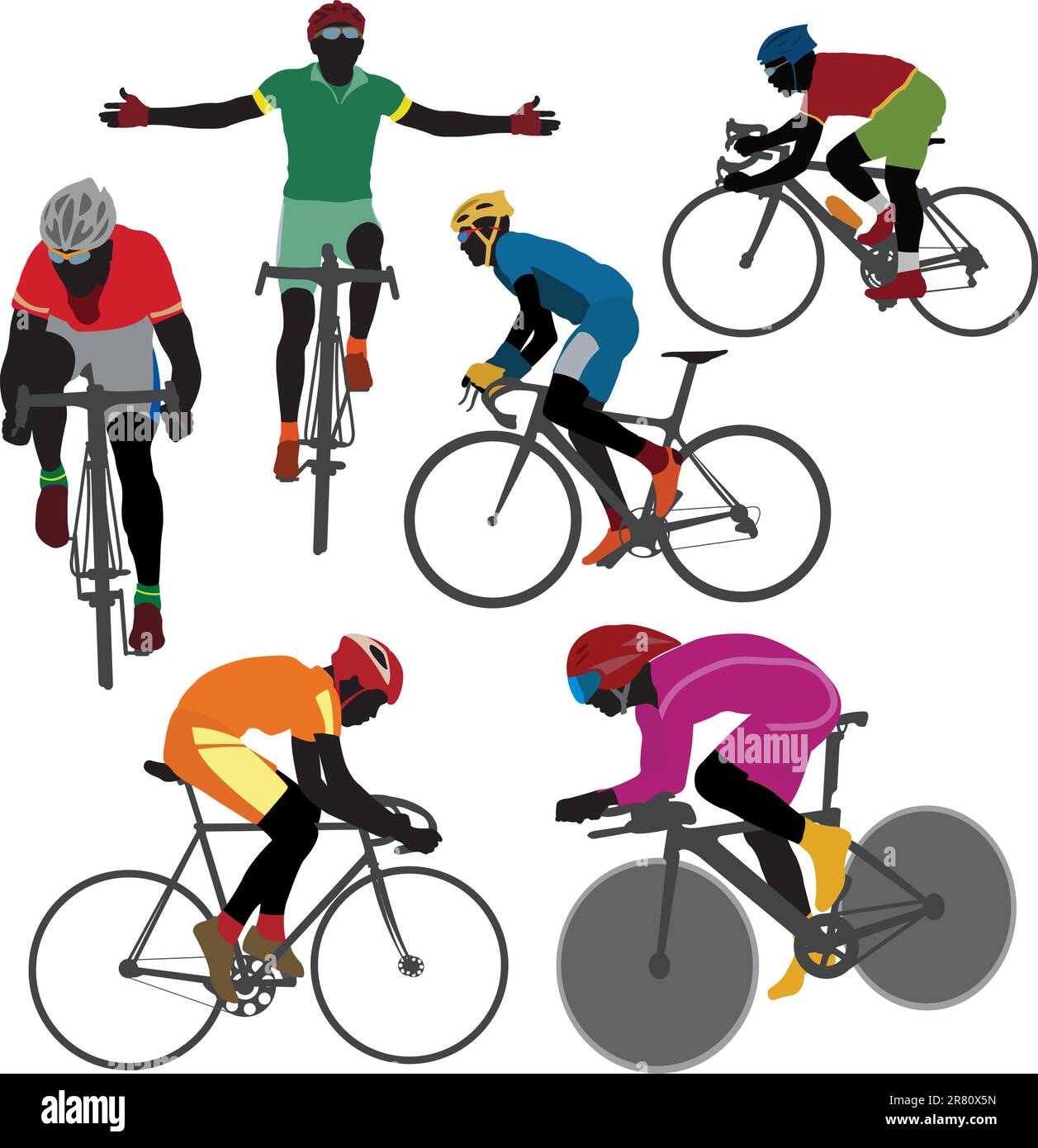 Silhouettes bicyclist. Vector for you design Stock Vector Image & Art ...