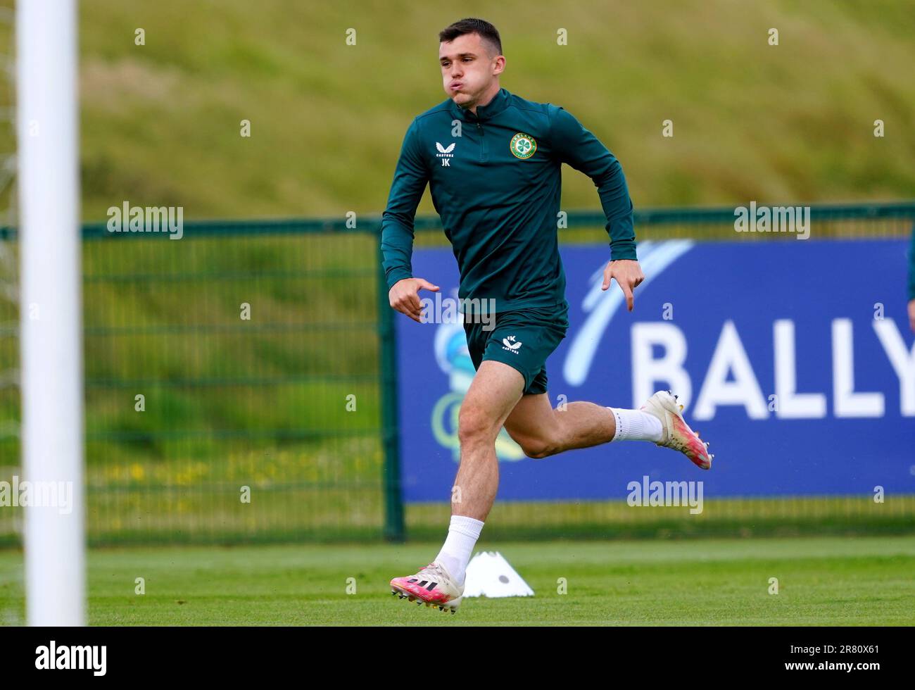 Republic of Ireland's Jason Knight during a training session at the FAI ...