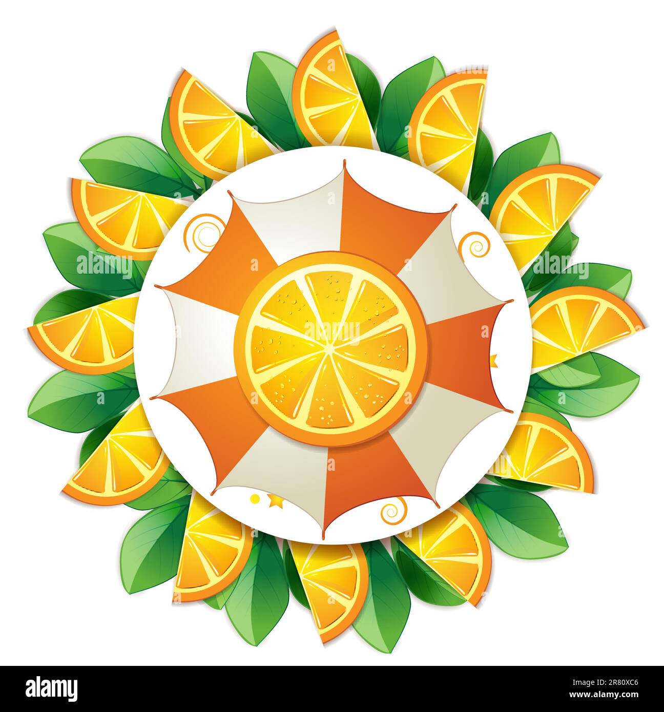 Piece orange leaf Stock Vector Images - Alamy