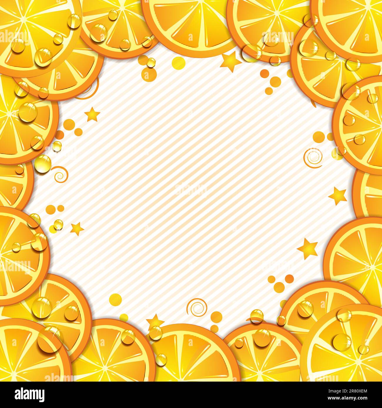 Background with orange slice Stock Vector Image & Art - Alamy