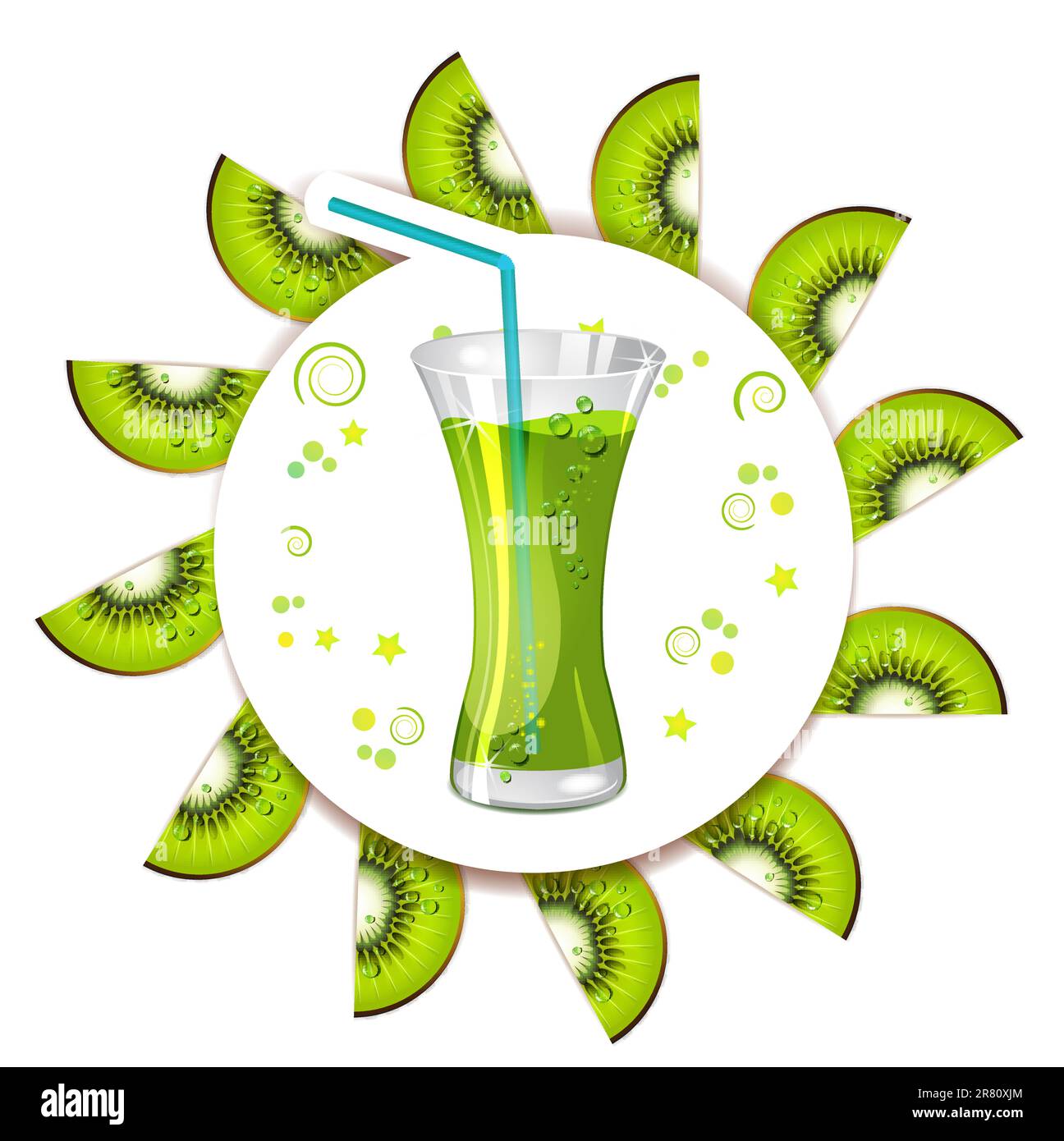 Kiwi juice Stock Vector Images - Alamy