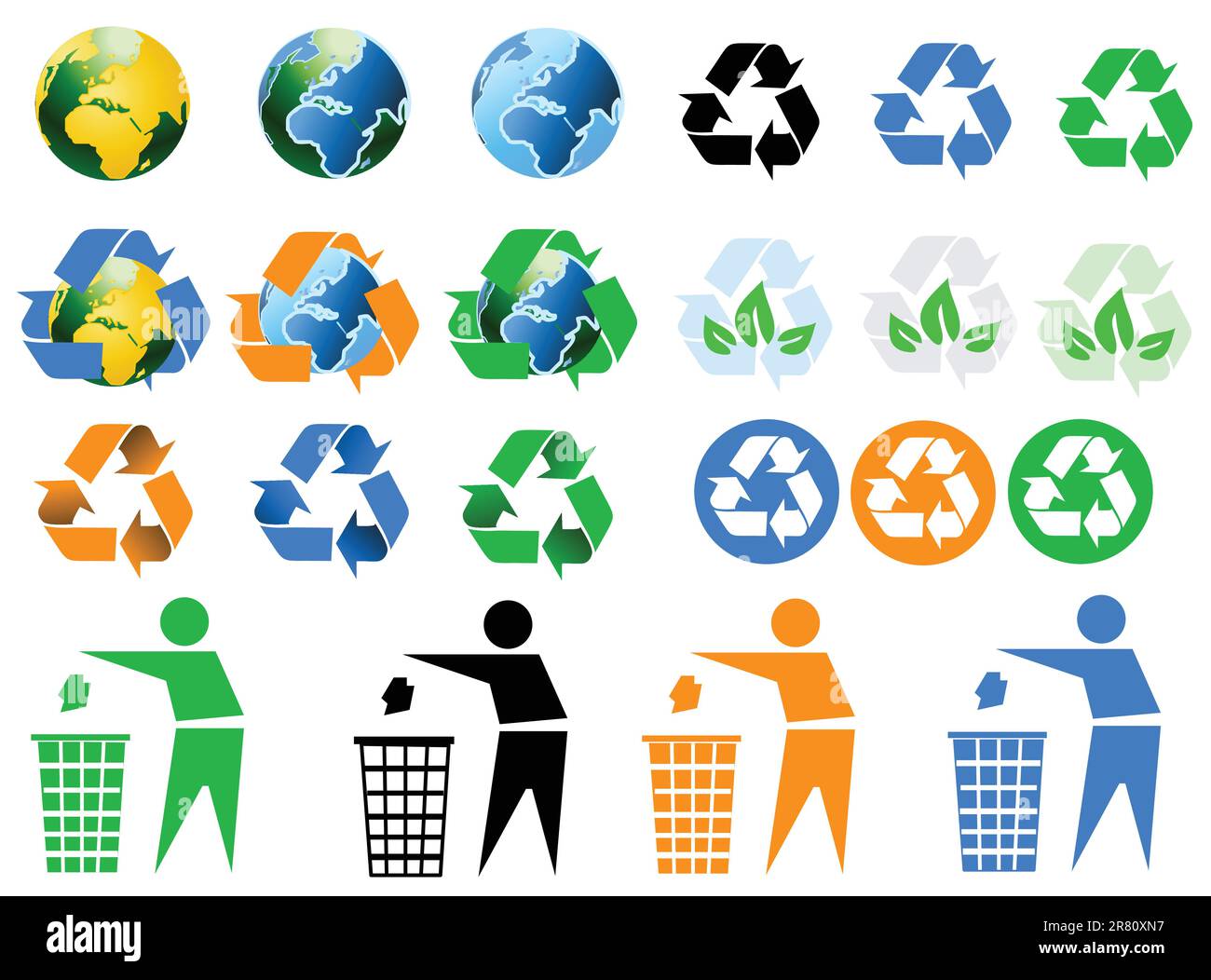Vector set of environmental recycling icons Stock Vector Image & Art ...