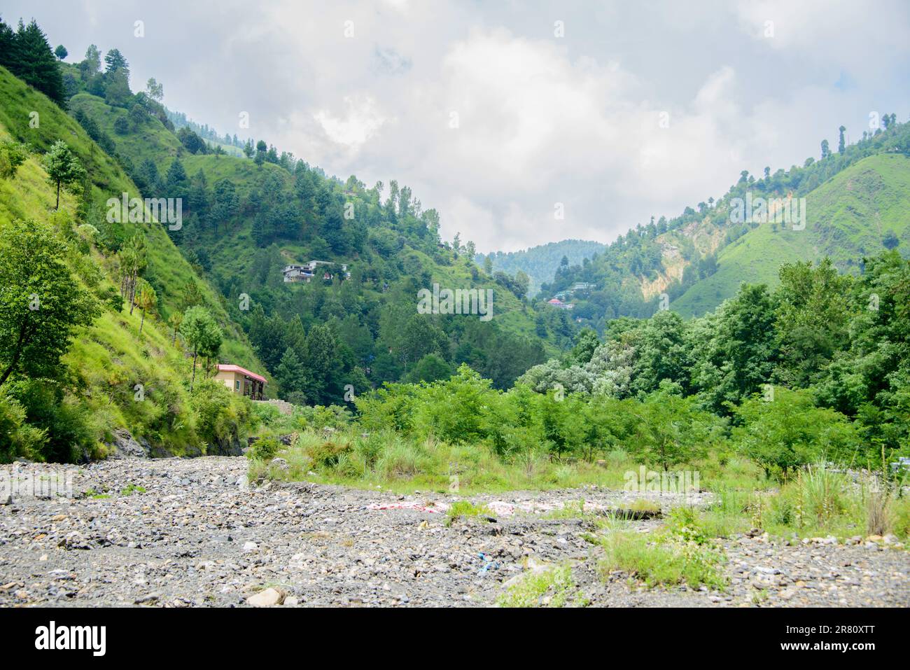 Mountains and Vellay in Nathia Gali, Abbottabad, Pakistan Stock Photo ...