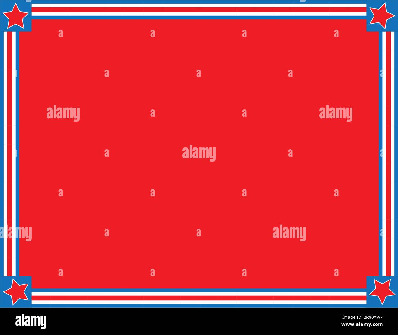 EPS8 Vector Red, White and blue patriotic frame or border with a ...