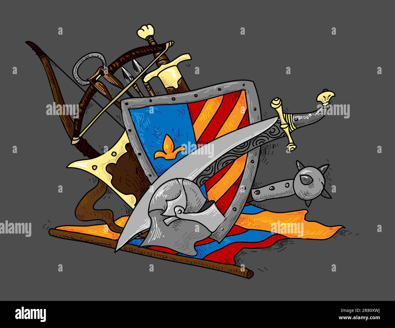 Shield Medieval Hand Drawing This Illustration May Be Useful As