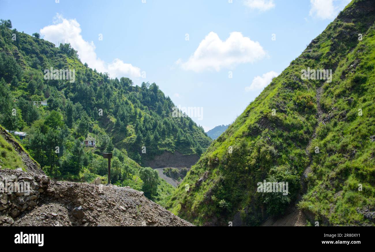 Mountains and Vellay in Nathia Gali, Abbottabad, Pakistan Stock Photo ...