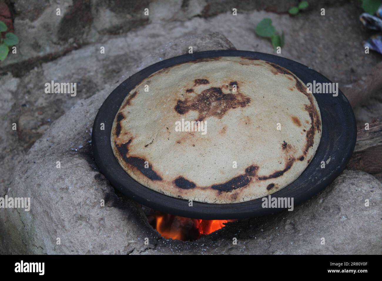 Indian Village traditional food known as Bajra Roti Stock Photo - Alamy