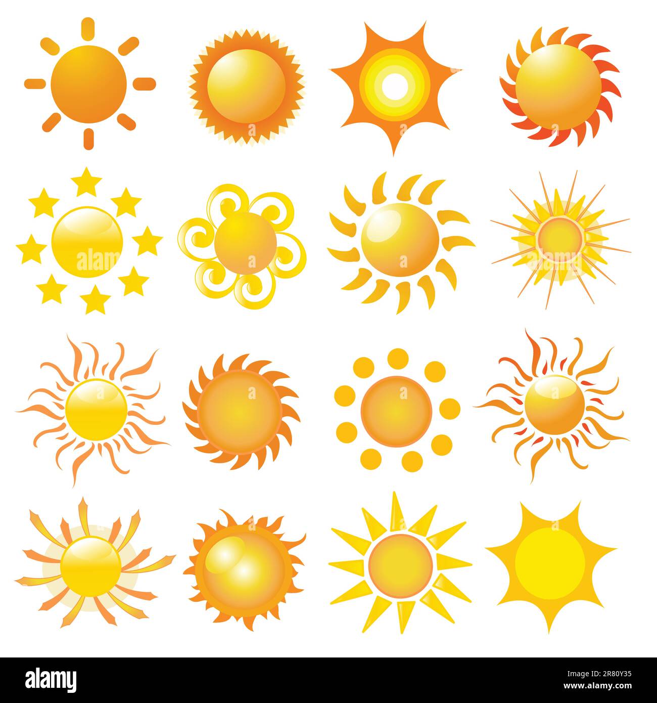 set of sun vector Stock Vector Image & Art - Alamy