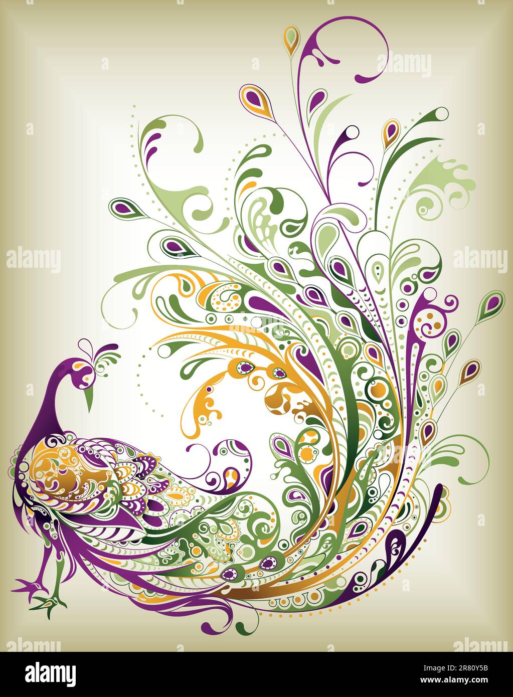 Illustration of abstract design peacock Stock Vector Image & Art - Alamy