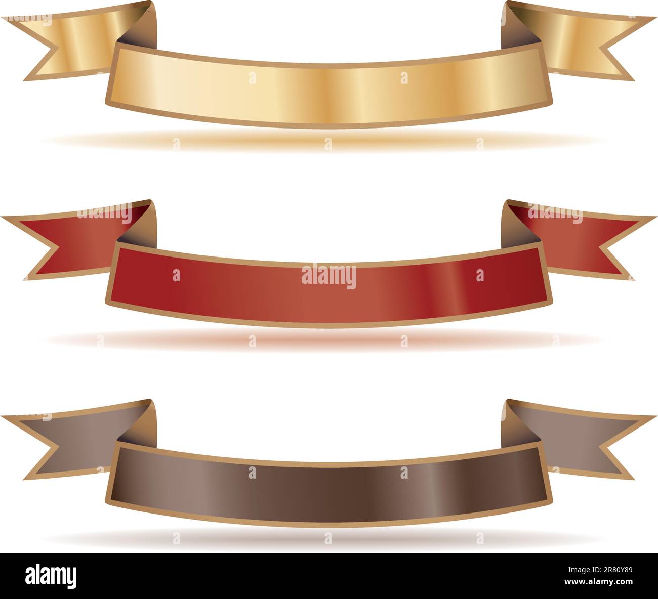 Set of horizontal ribbon banners - vector eps8 format Stock Vector ...