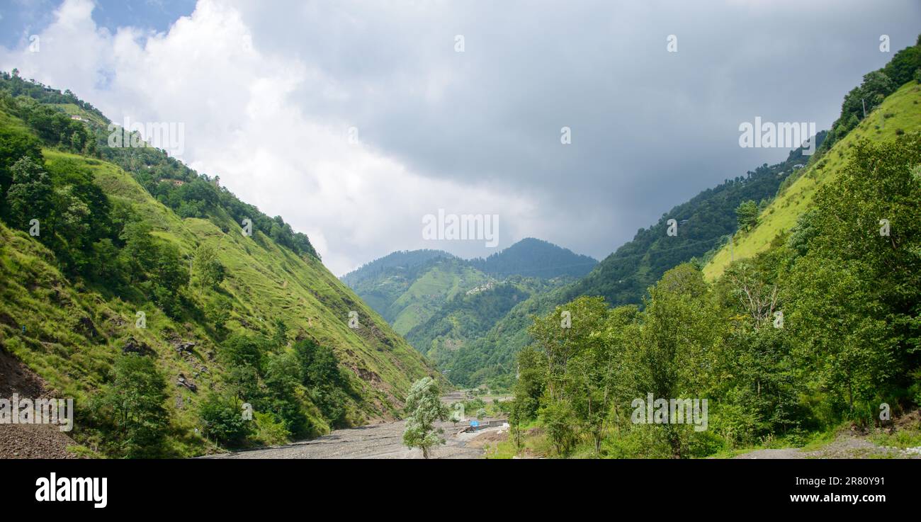 Mountains and Vellay in Nathia Gali, Abbottabad, Pakistan Stock Photo ...
