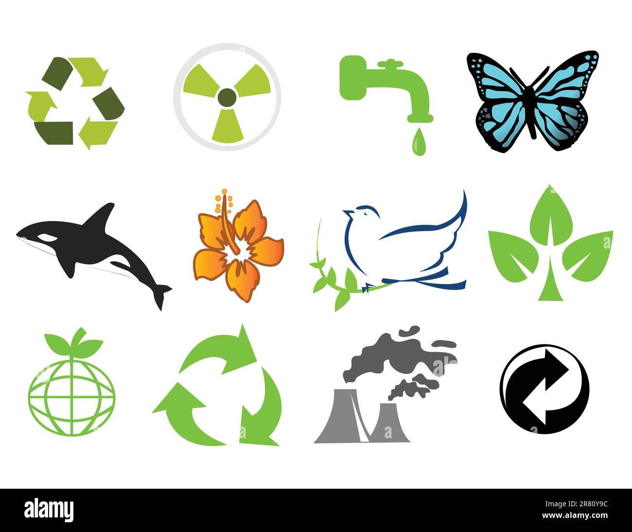 Environmental conservation symbols Stock Vector Image & Art - Alamy