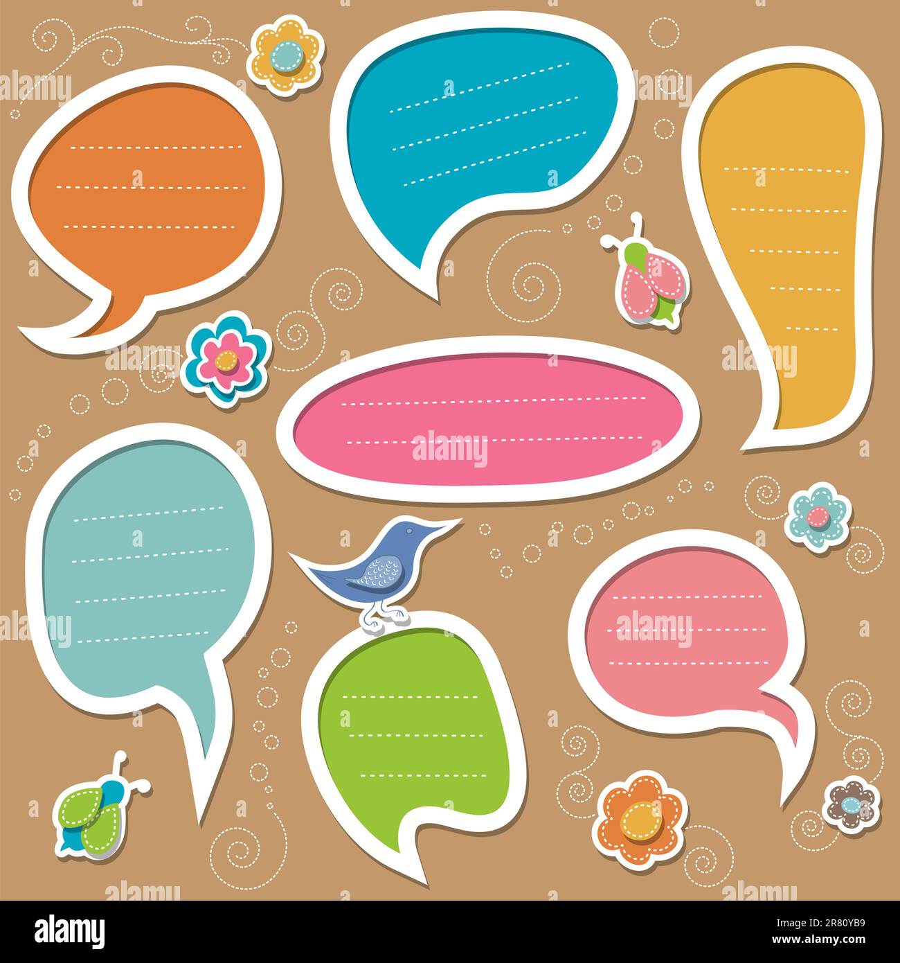 Set of text frames. Vector design elements Stock Vector Image & Art - Alamy