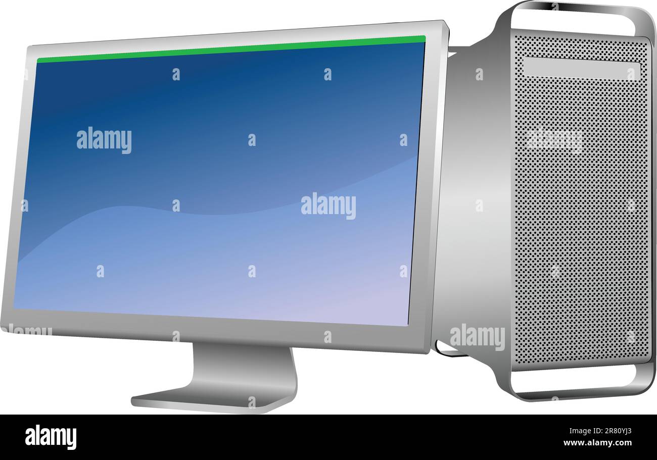 Flat computer monitor. Display. Vector illustration Stock Vector Image & Art - Alamy