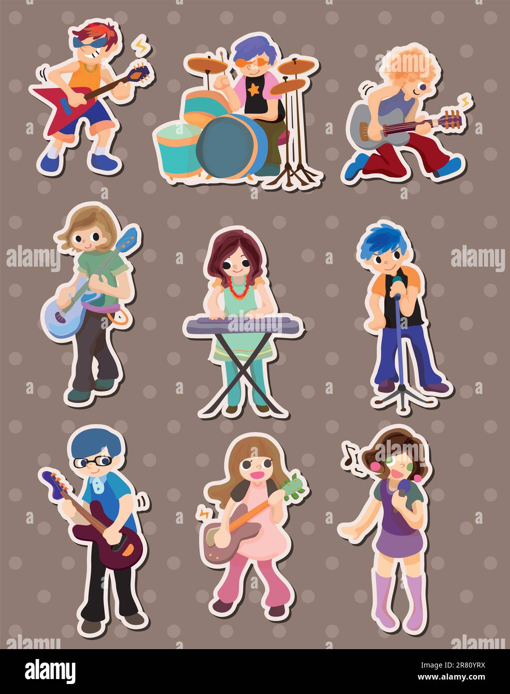 Teen rock band Stock Vector Images - Alamy