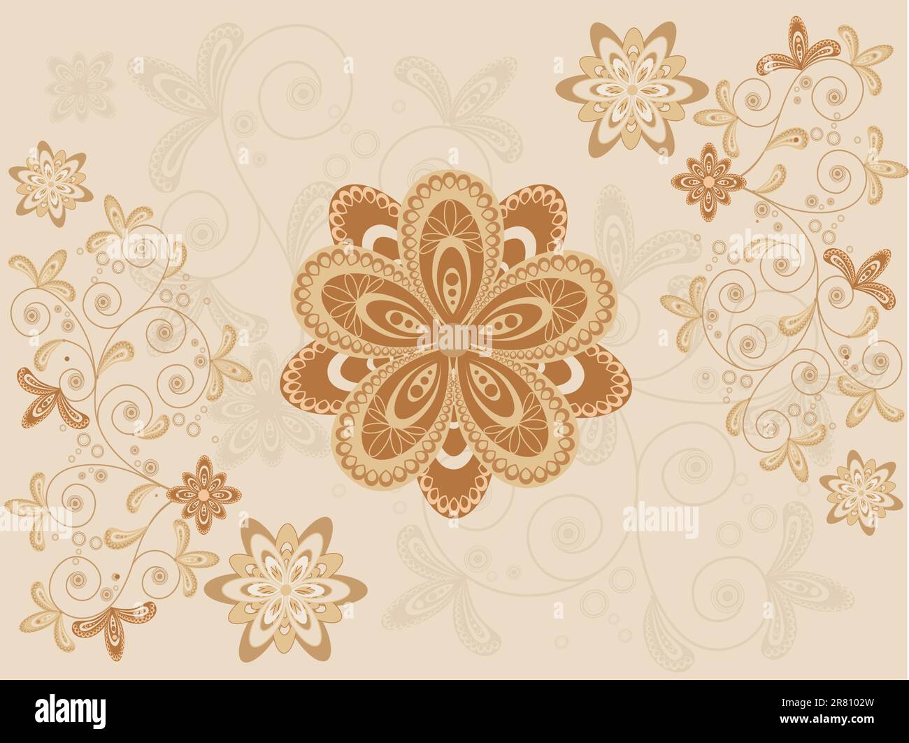 Curled flowers Stock Vector Images - Alamy