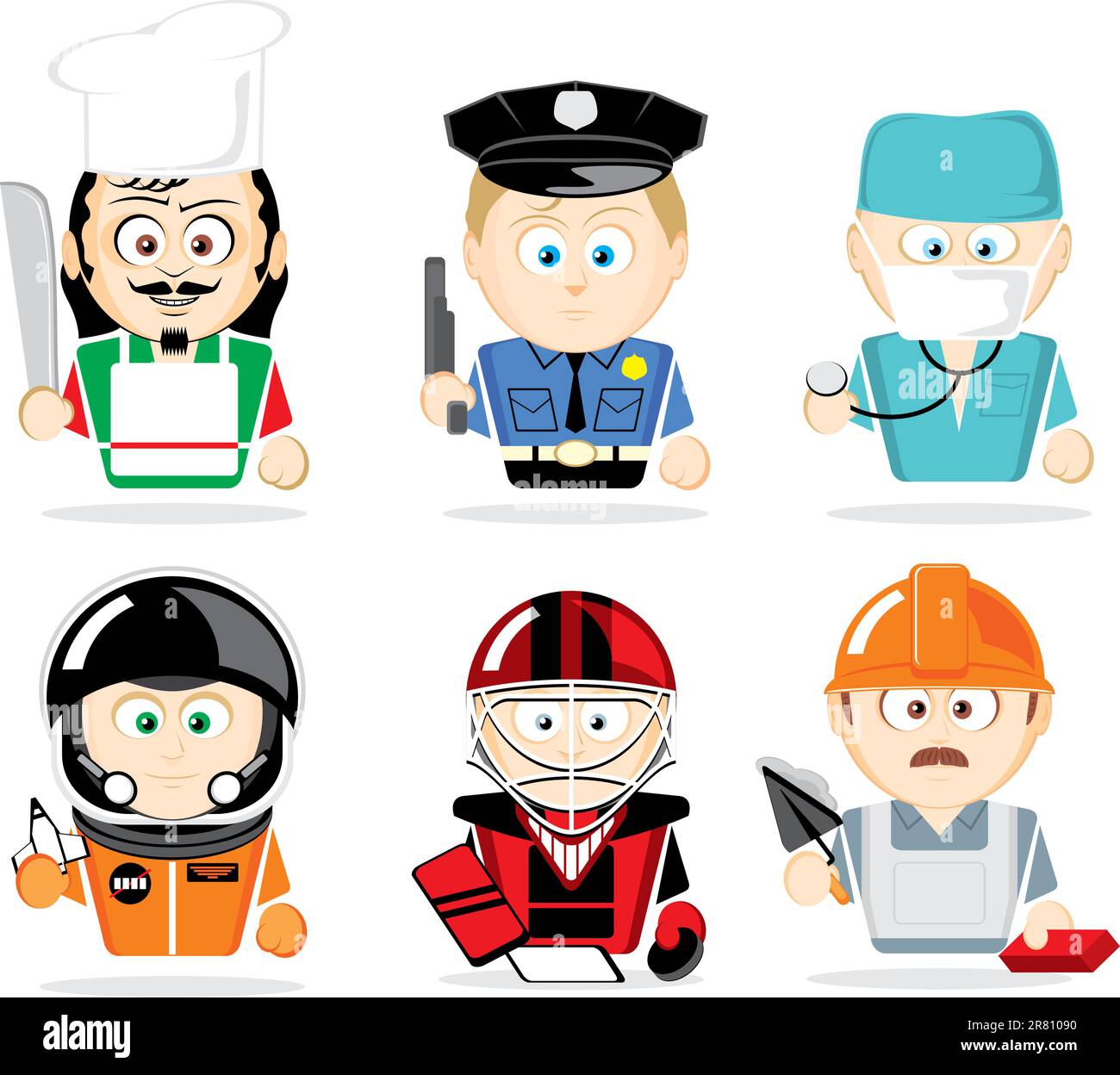 Cute cartoon professions hi-res stock photography and images - Alamy