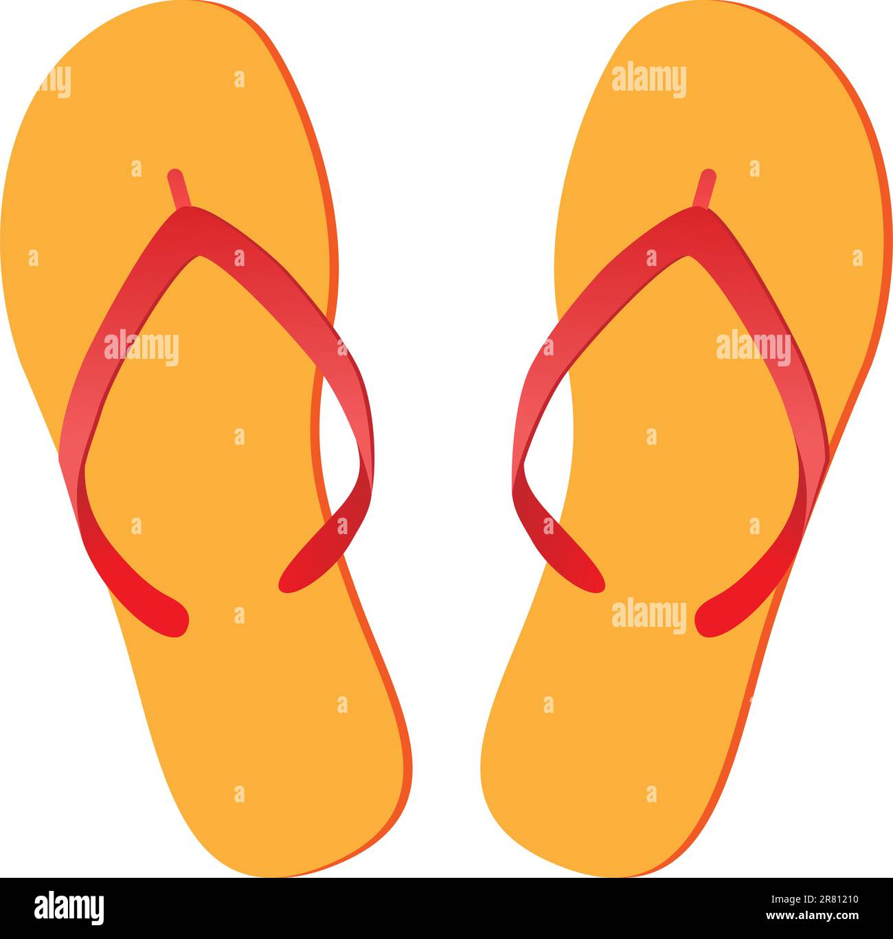 Pair of flip-flops isolated on a white background. Vector illustration Stock Vector Image & Art ...