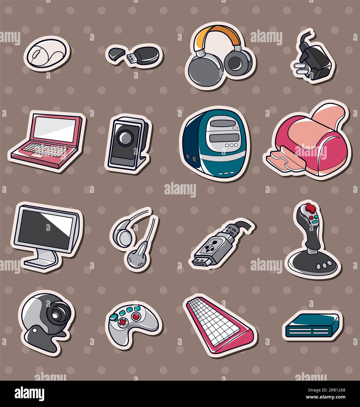 computer icon stickers Stock Vector Image & Art - Alamy