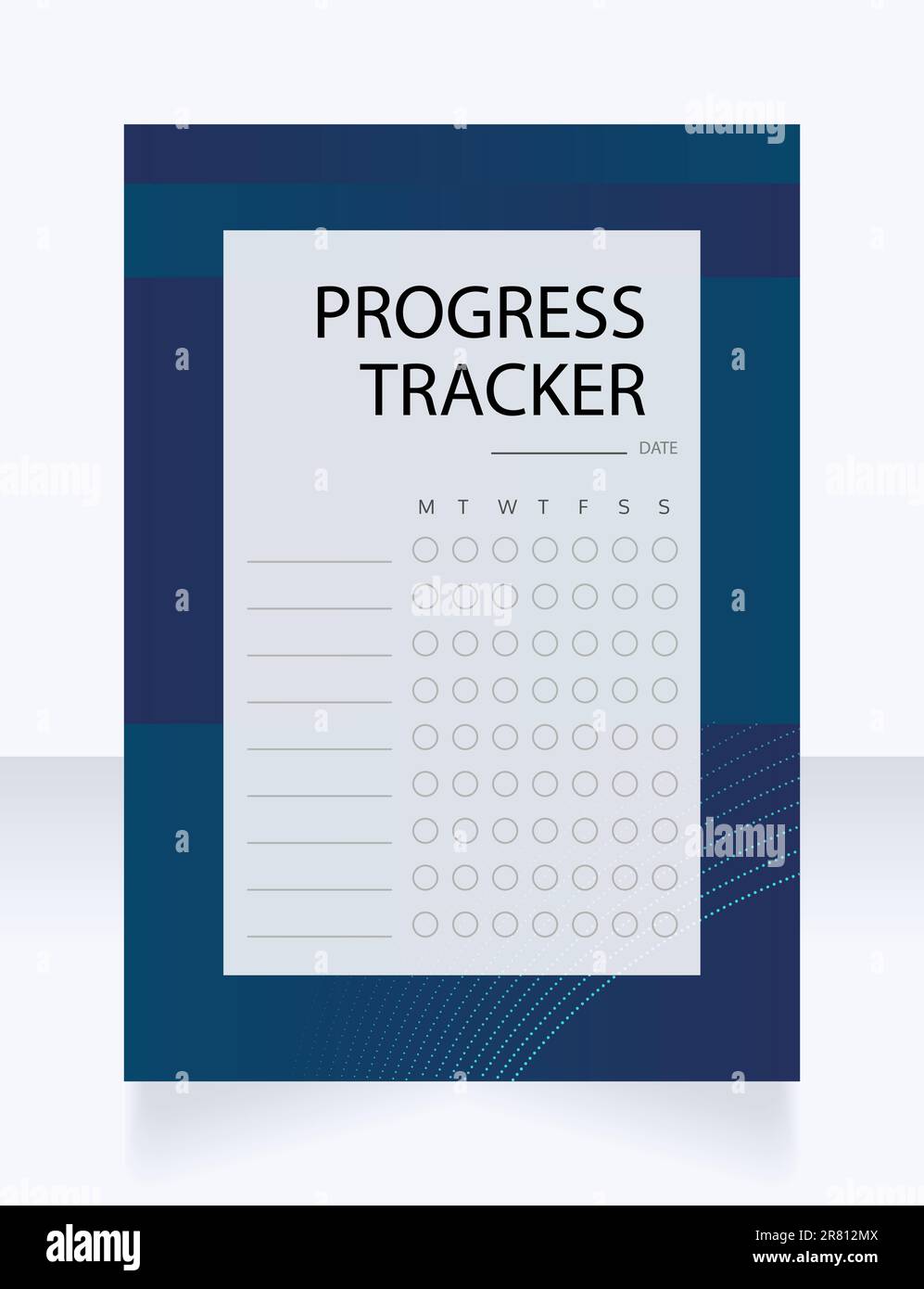Education progress tracker worksheet design template Stock Vector Image ...
