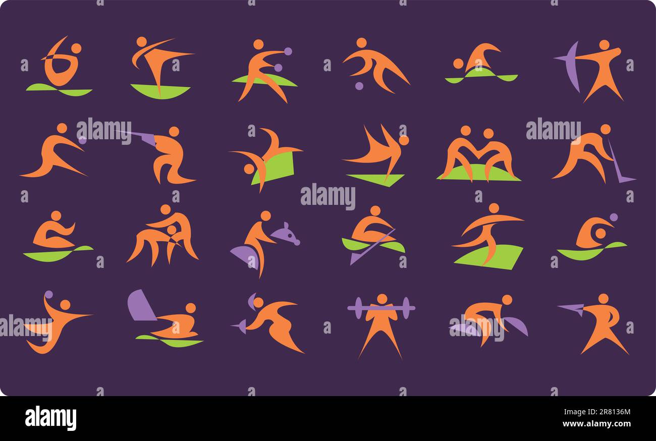 Symbols of summer Olympic sports Stock Vector Image & Art - Alamy