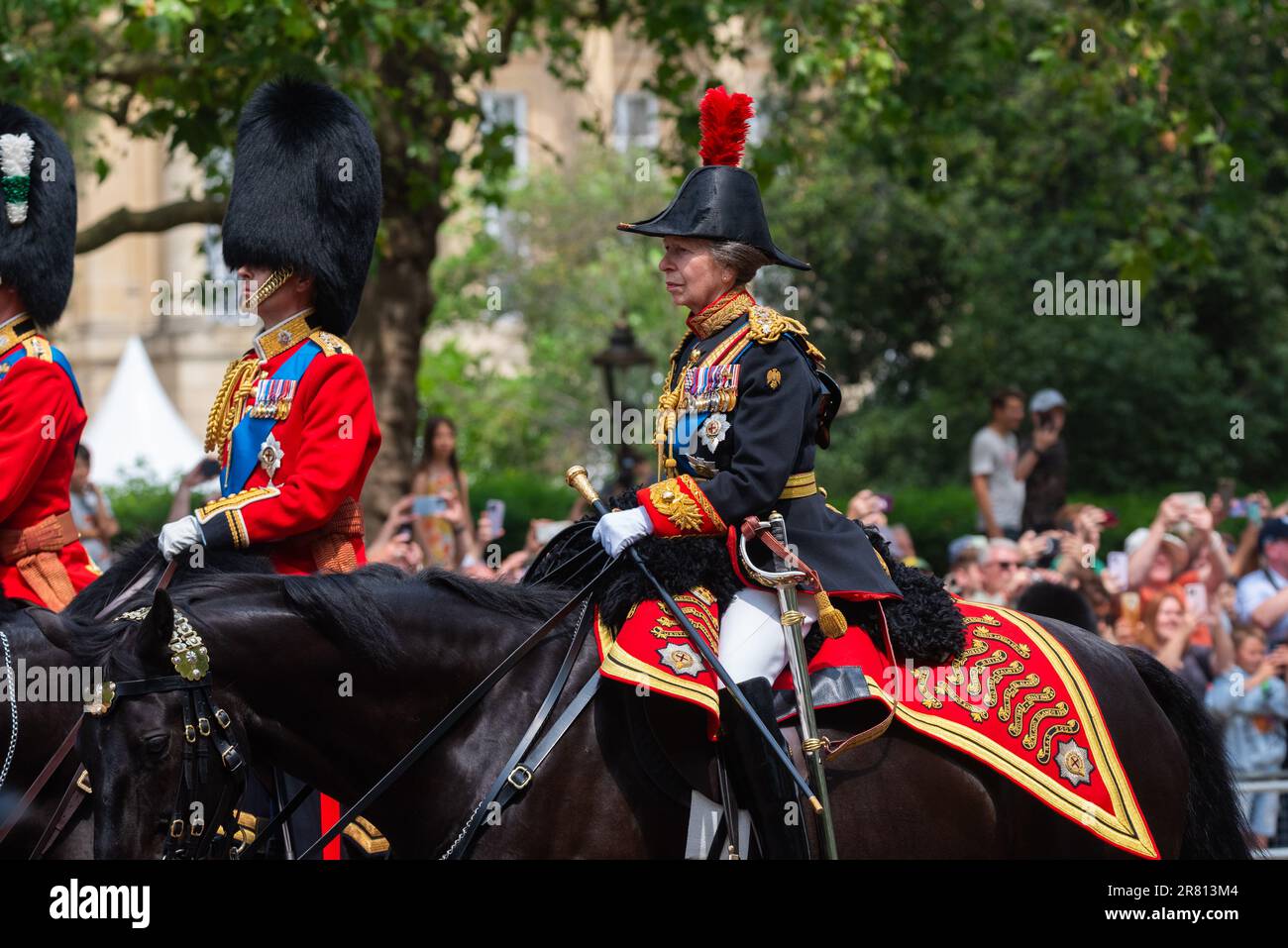 Anne, Princess Royal with Prince Edward, Duke of Edinburgh at Trooping ...