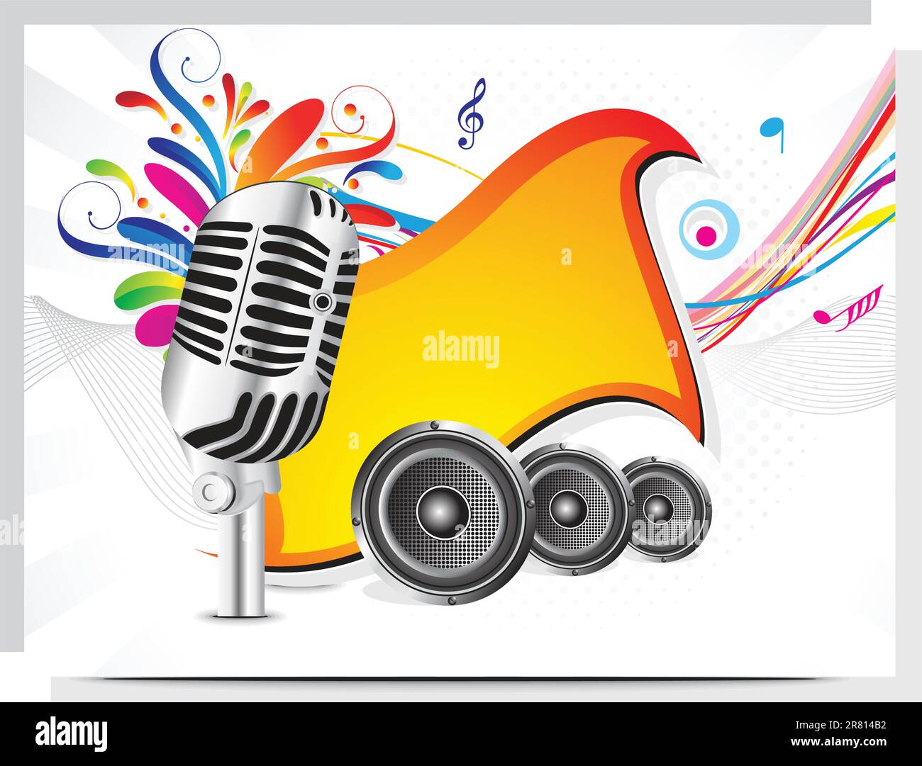 abstract colorful musical background vector illustration Stock Vector ...