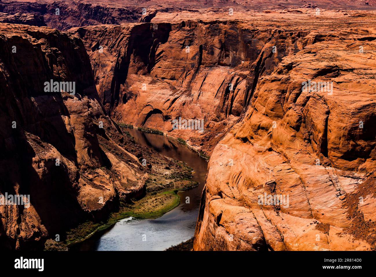 An aerial view of Horseshoe Bend Page in Arizona, showing the stunning ...