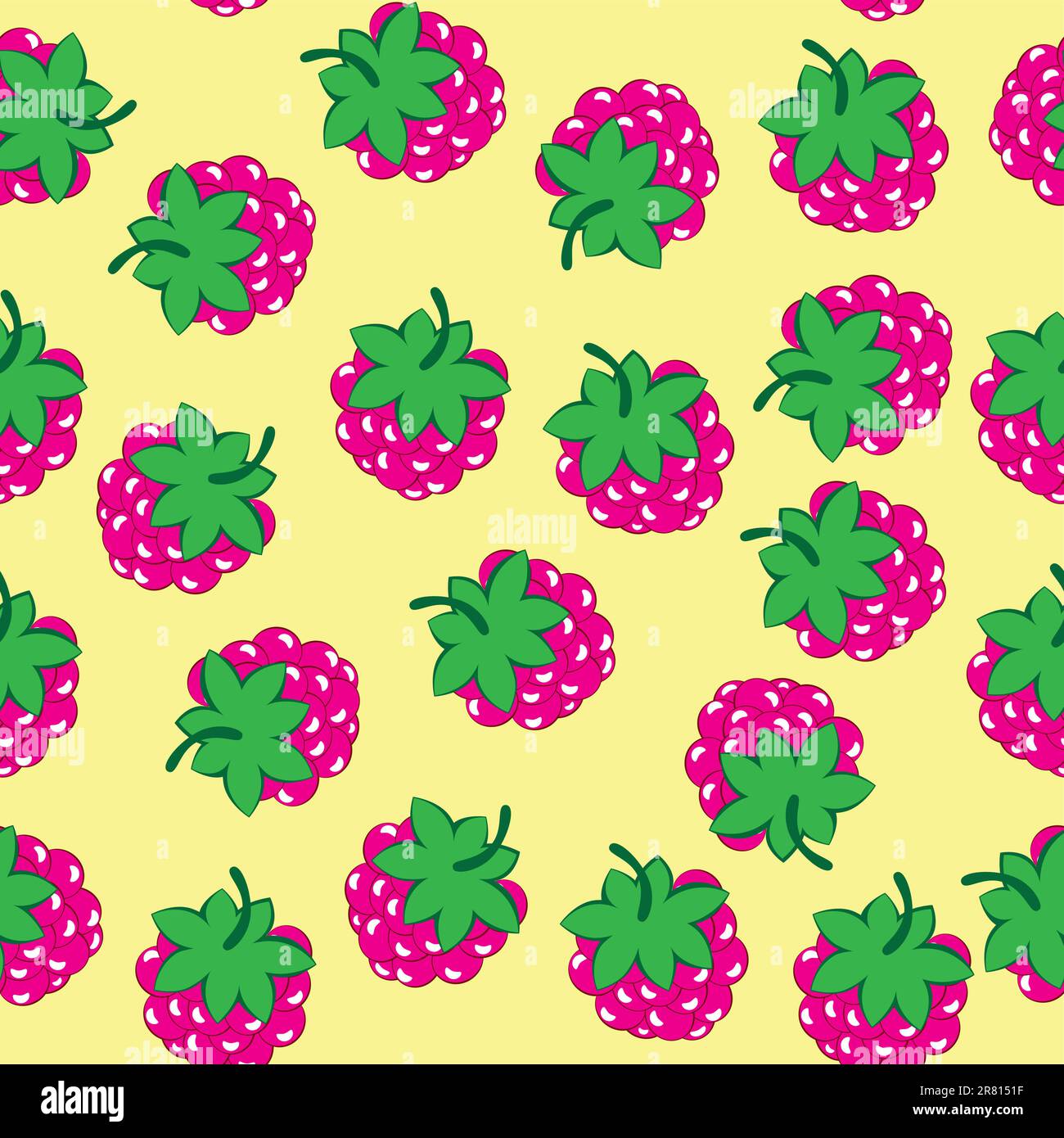 Seamless texture of raspberry. Illustration for design on white ...