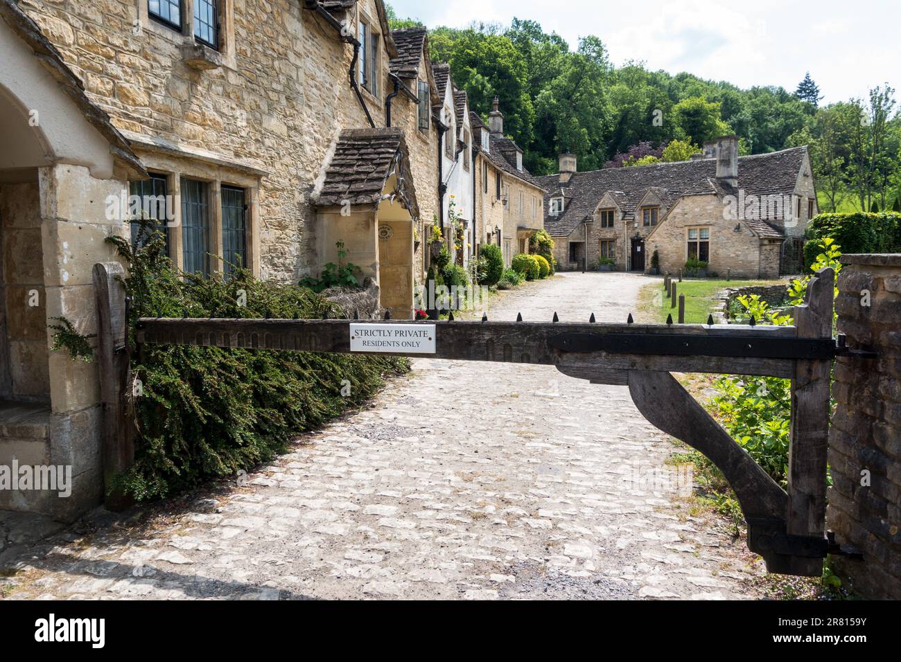 Water Lane the photogenic private road in Castle Combe Stock Photo - Alamy