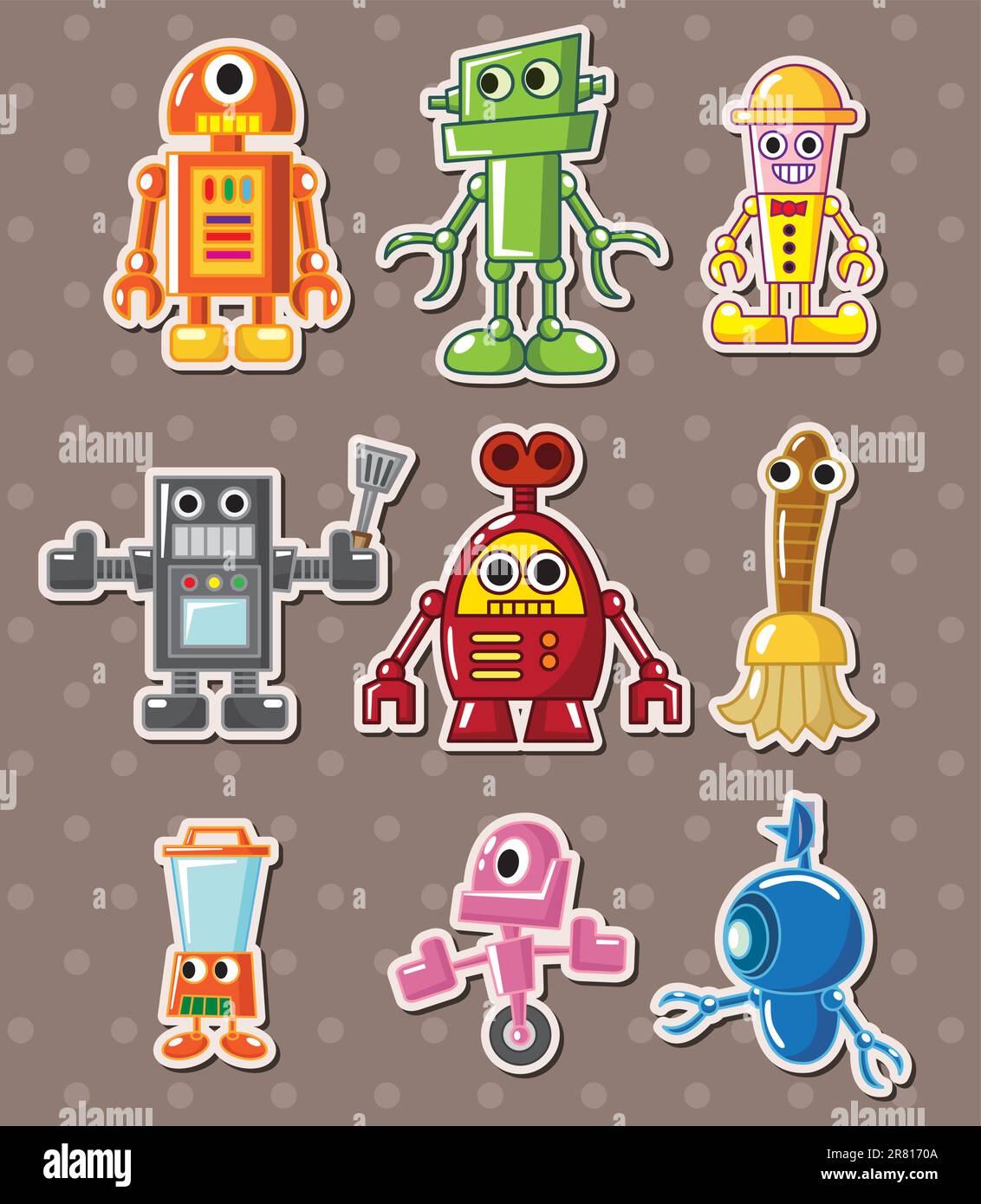 Monitor robot Stock Vector Images - Alamy