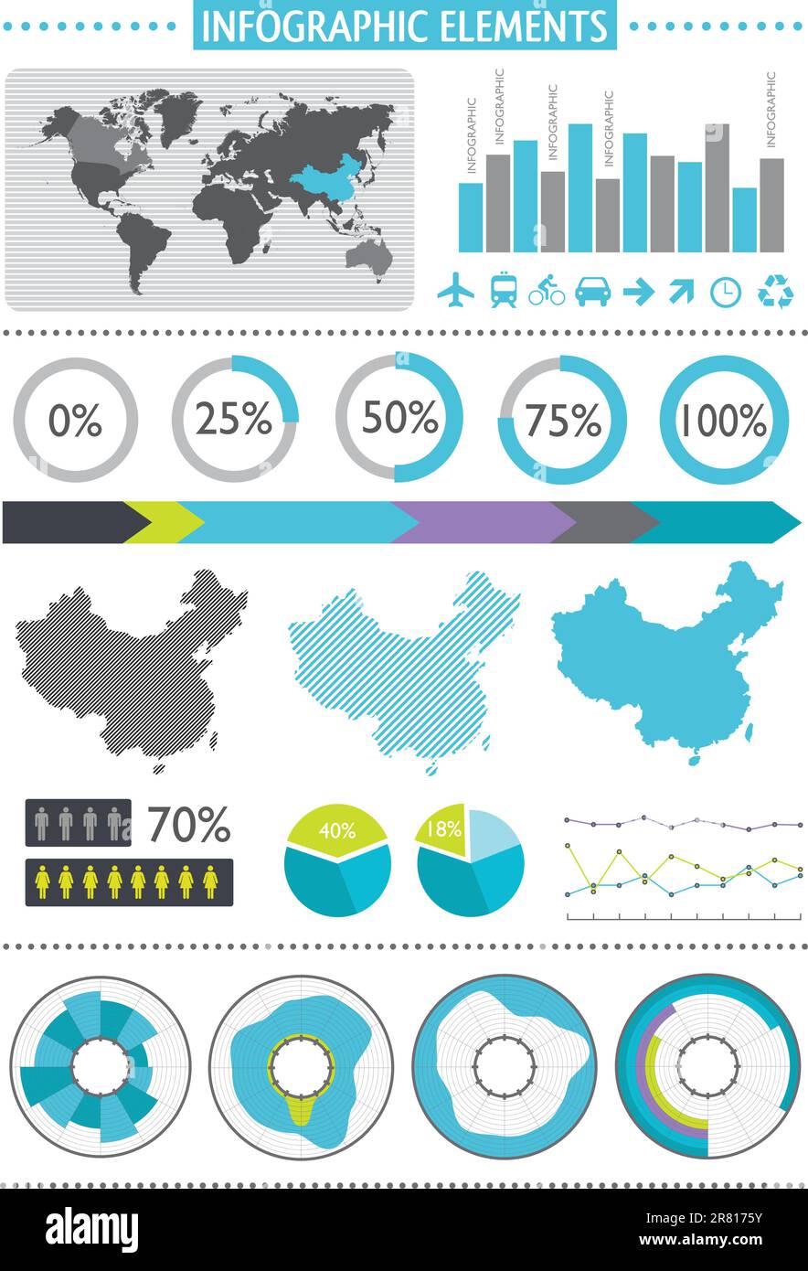 Detail infographic vector illustration. World Map and Information ...