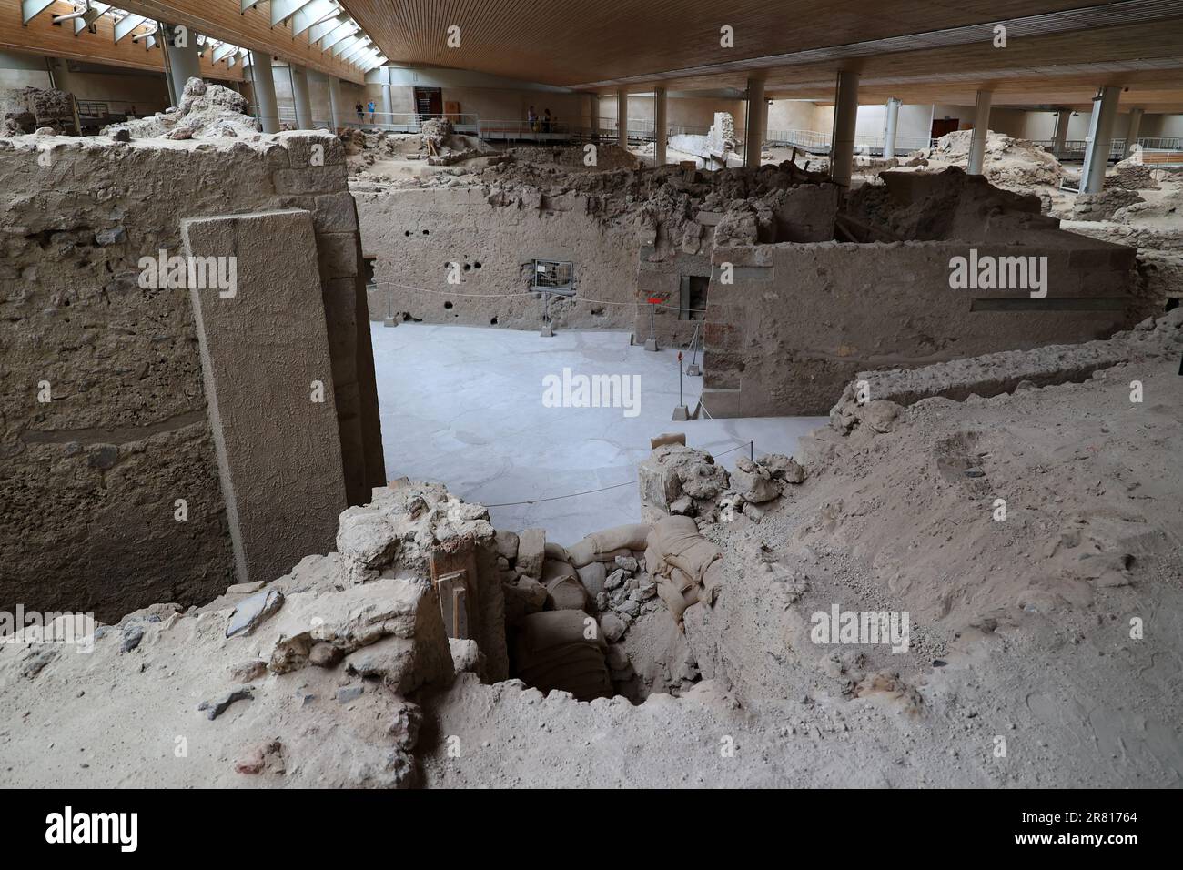 Archaeological site of Akrotiri on the Greek Cyclades island of ...