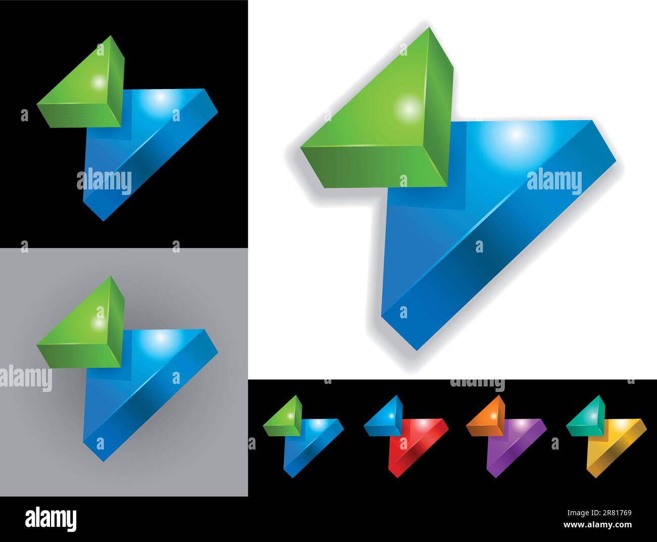 Abstract graphic design of 3d icon or symbol Stock Vector Image & Art ...