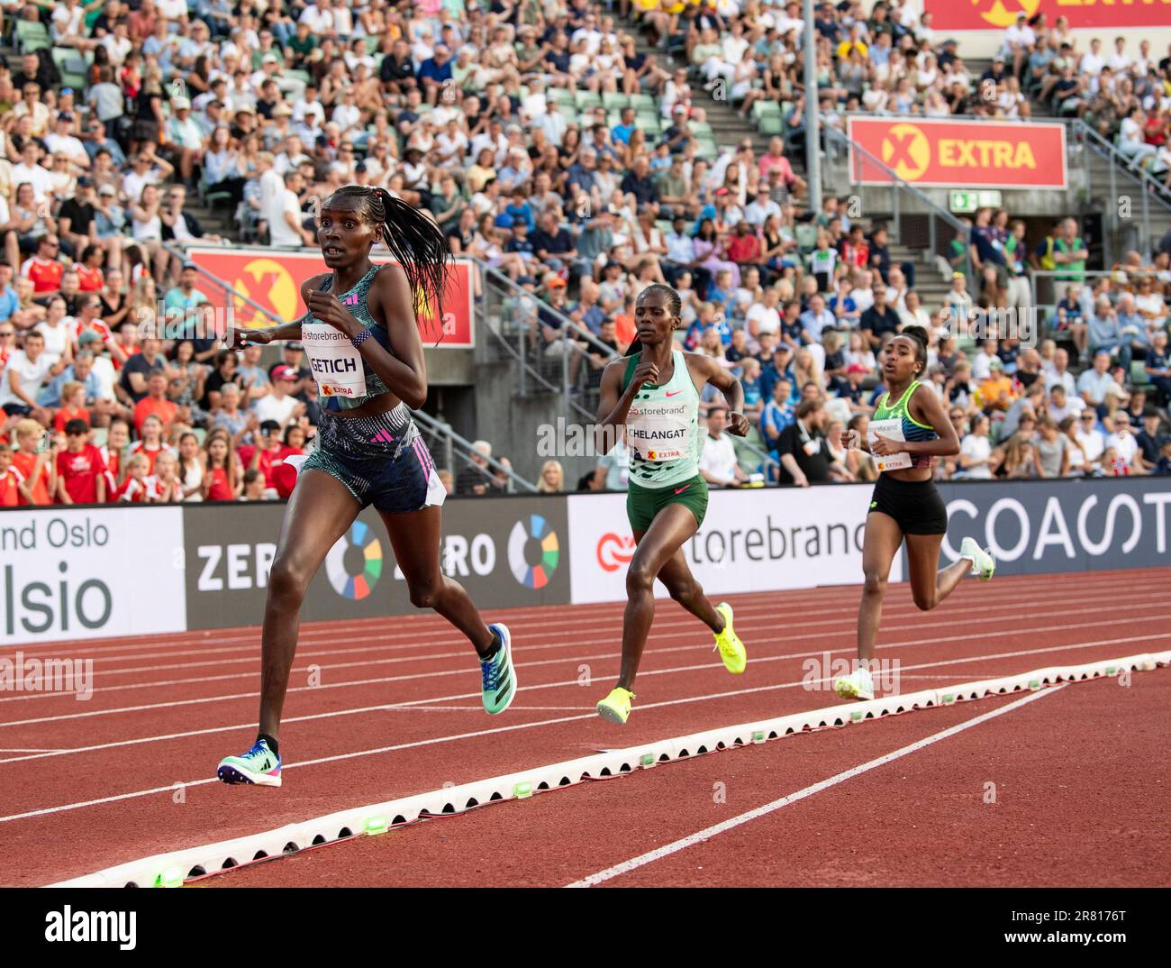 Agnes Jebet Ngetich of Kenya competing in the 3000m at the Oslo Bislett ...