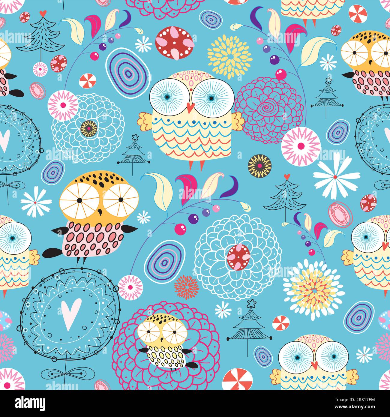 Owl on a twig Stock Vector Images - Alamy