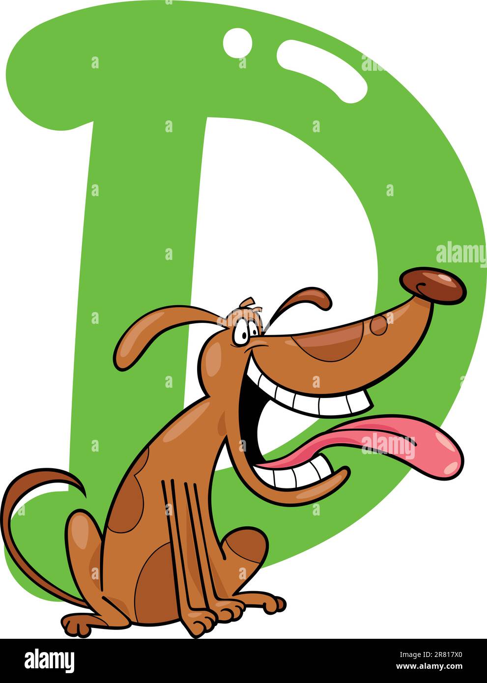 cartoon illustration of D letter for dog Stock Vector Image & Art - Alamy