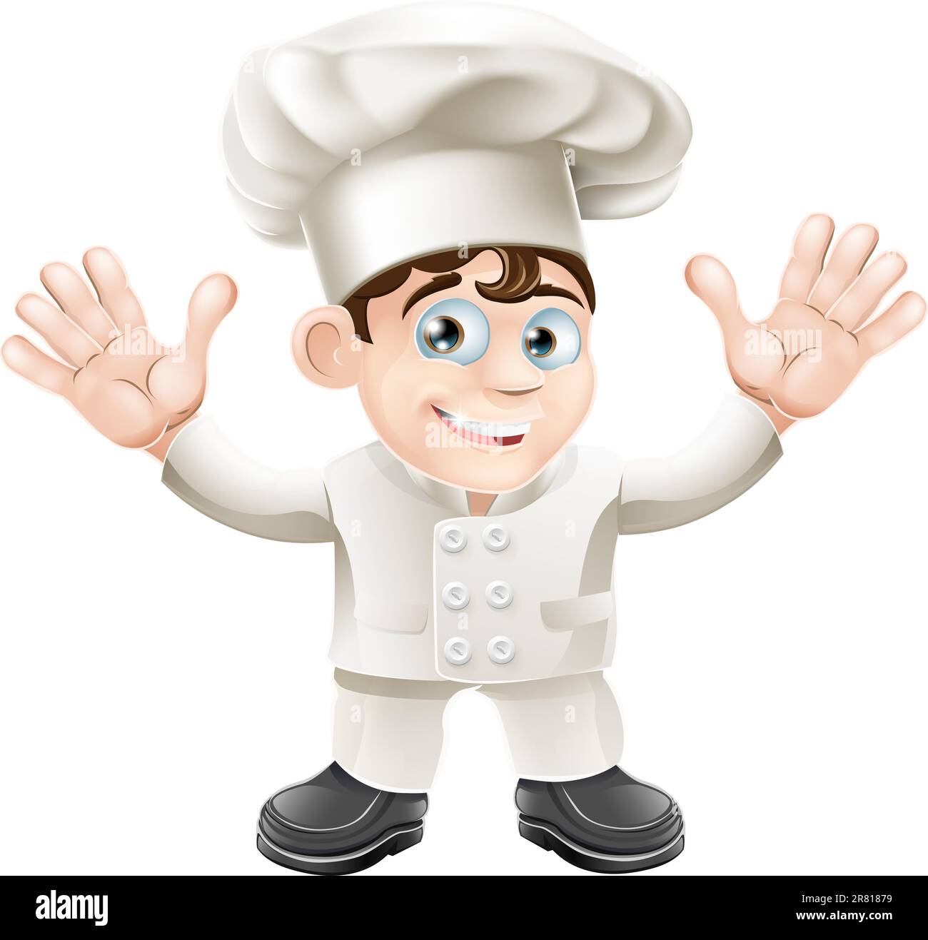 A cute chef mascot character in chef hat and chef uniform Stock Vector ...