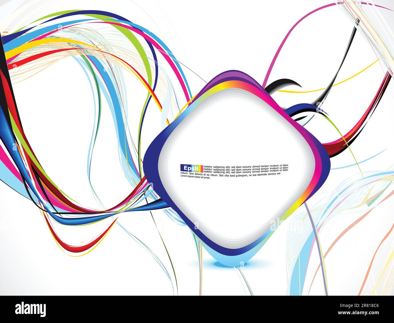 abstract colorful wave with rectangle vector illustration Stock Vector ...