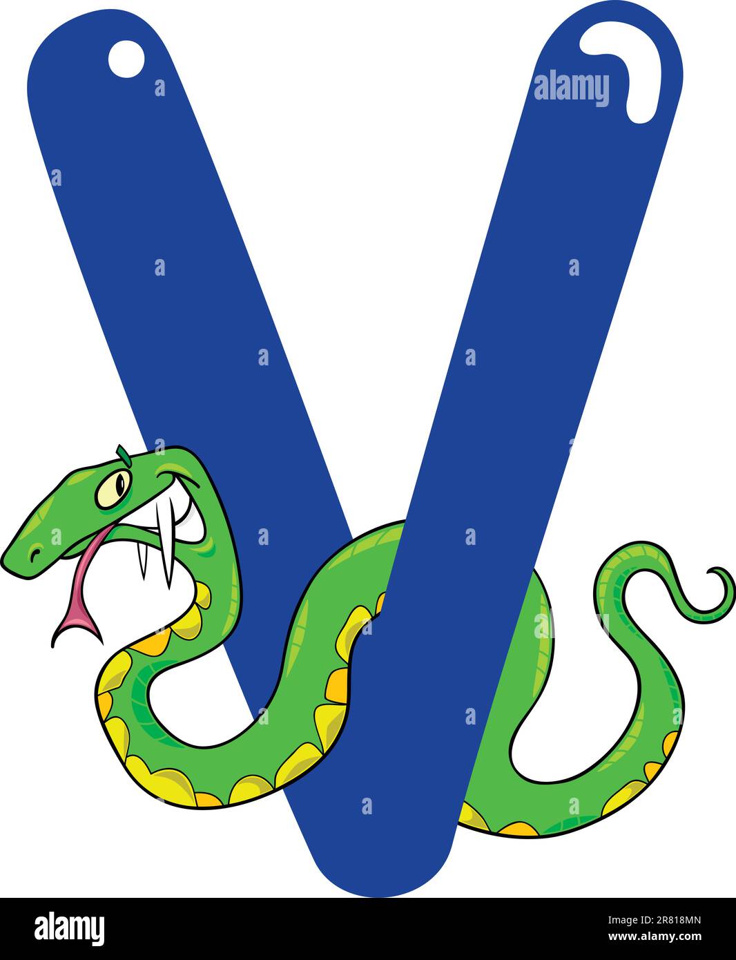 cartoon illustration of V letter for viper Stock Vector Image & Art - Alamy