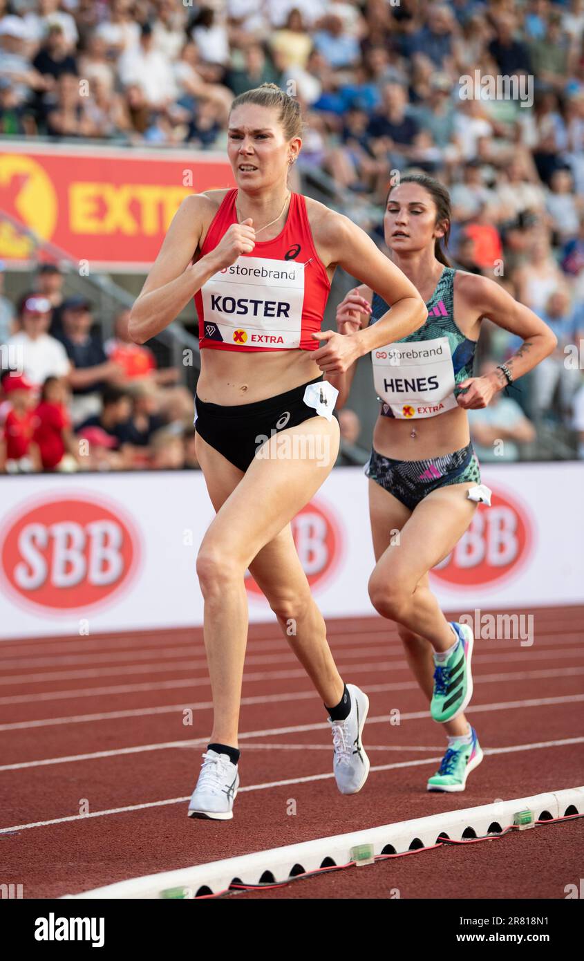 Maureen Koster of the Netherlands competing in the 3000m at the Oslo ...