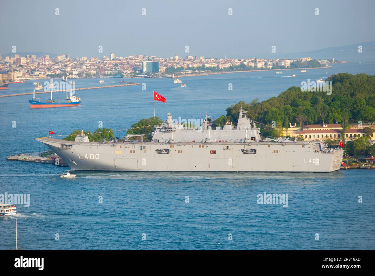 TCG Anadolu L-400 amphibious assault ship of Turkish Naval Forces ...
