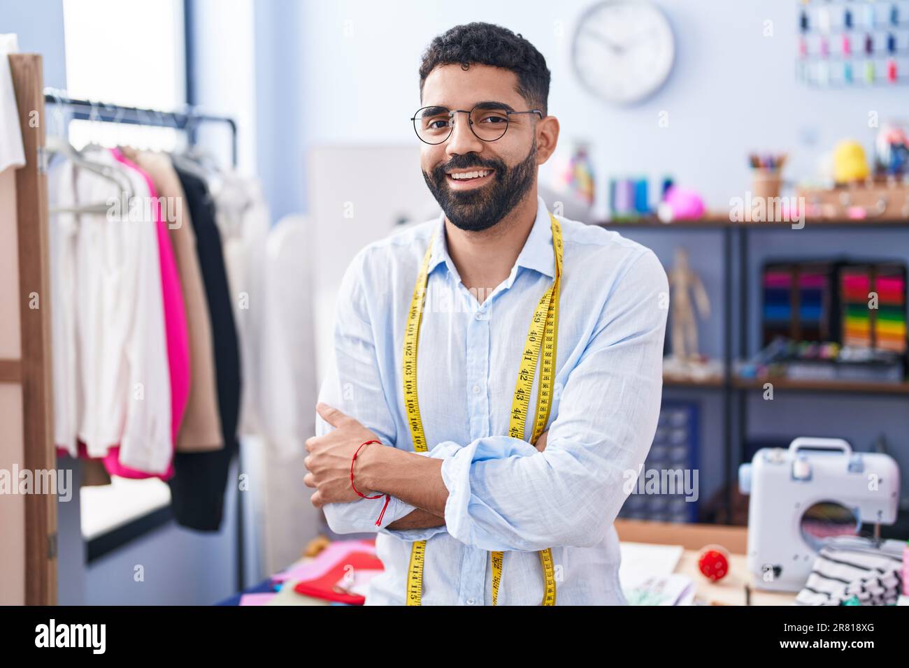 Confident male tailor arms crossed hi-res stock photography and images ...