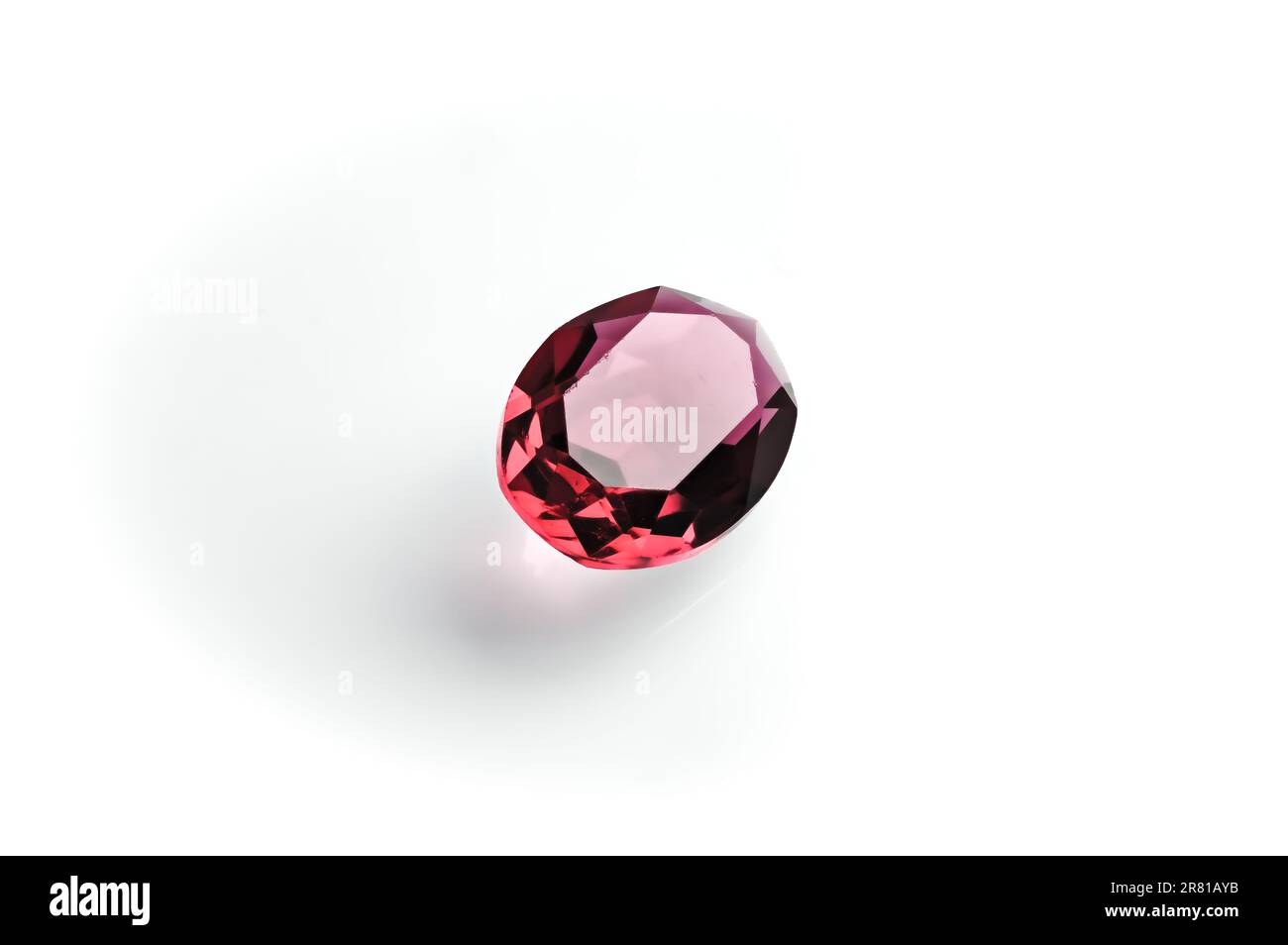 Glass cut fake garnet isolated on white background Stock Photo - Alamy